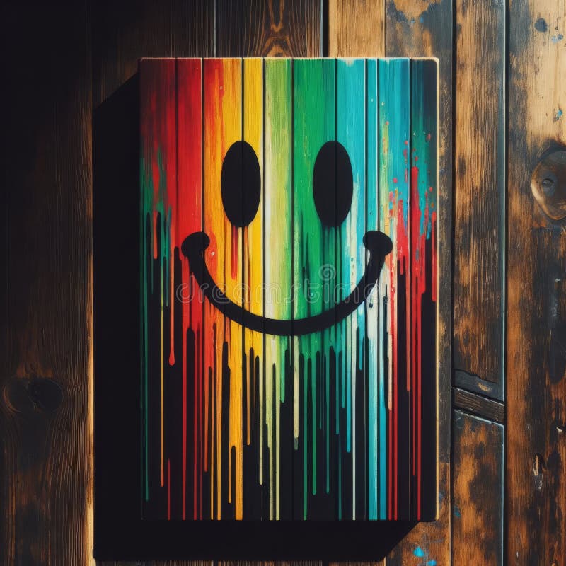 Colorful Dripping Paint Smile Artwork Stock Photo - Image of artwork ...