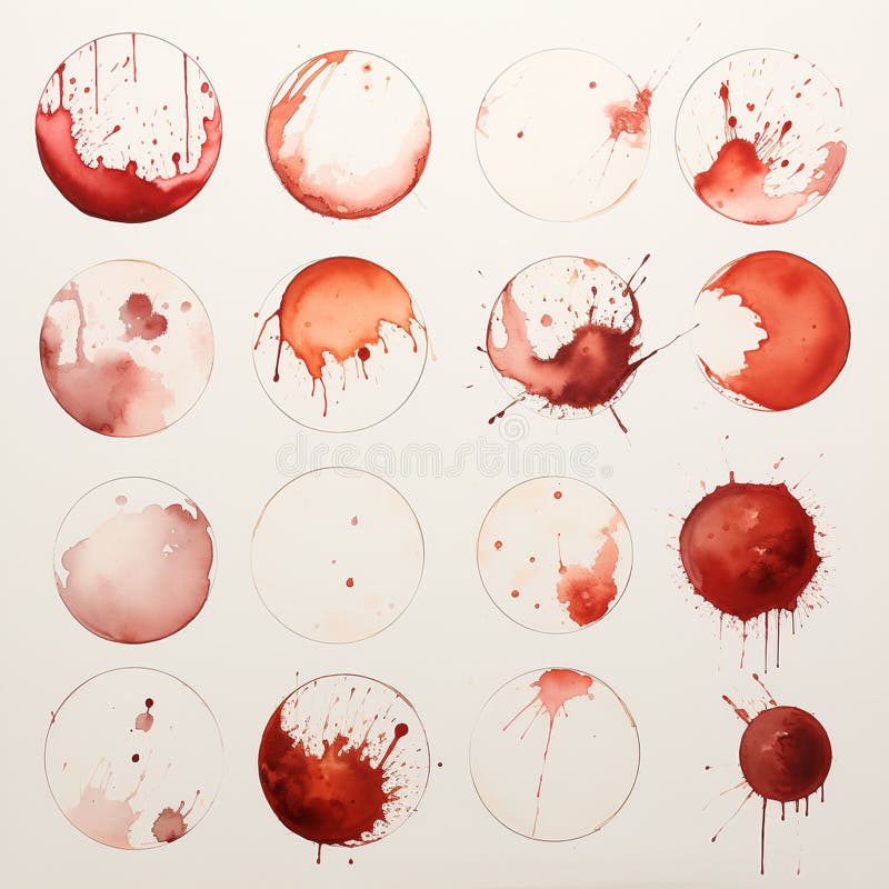 Colorful Drips of Ink on White Stock Illustration - Illustration of ...