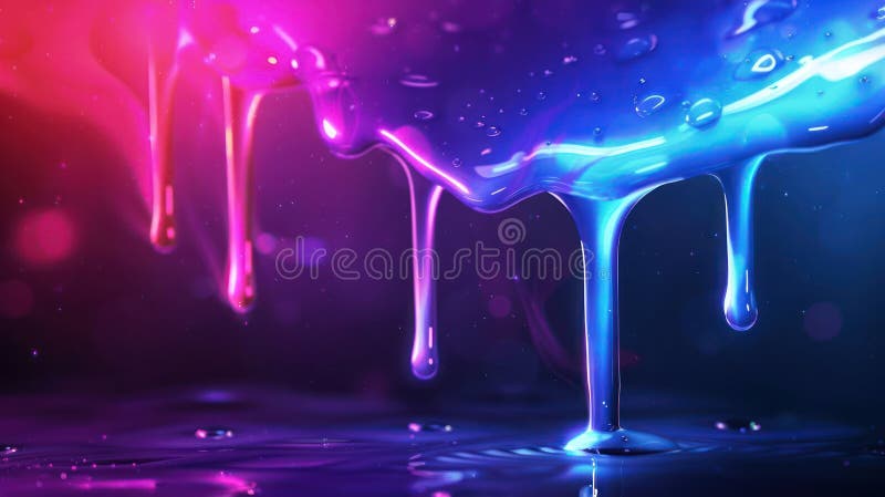 Colorful Drips of Paint Create a Vibrant, Abstract Background with a ...