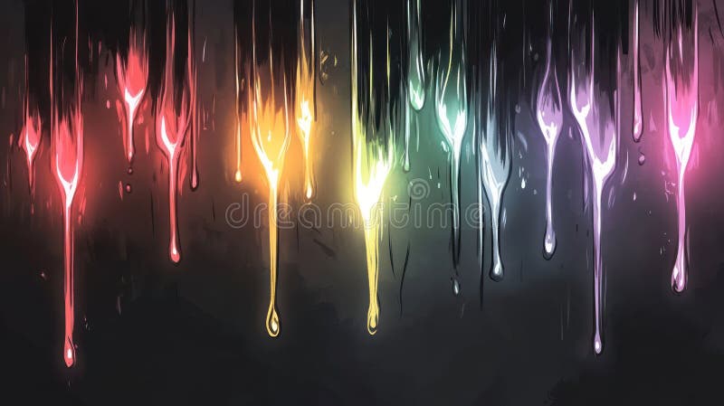 Colorful Drips of Paint Create a Vibrant, Artistic Background Stock ...