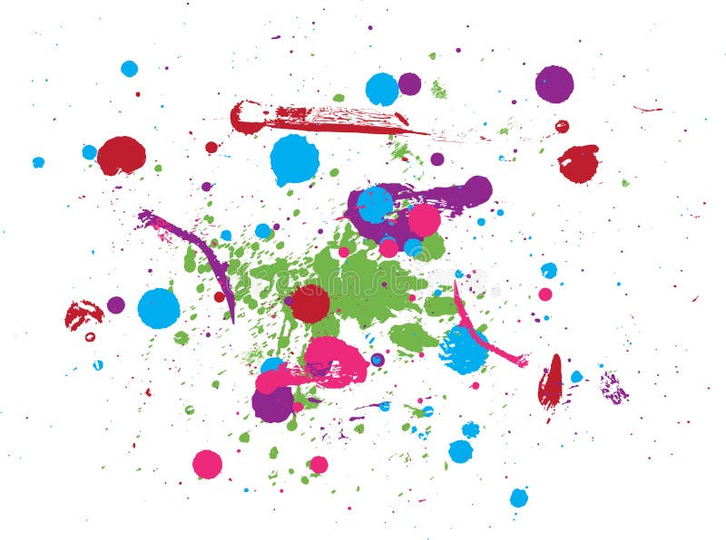 Colorful drops of paint stock vector. Illustration of dirty - 9253988