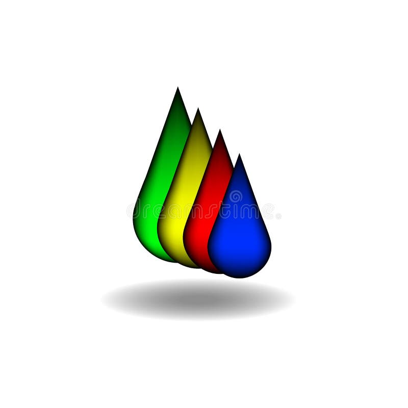 Colorful Drops Paint Creative Vector Idea Logo Design Template Stock ...