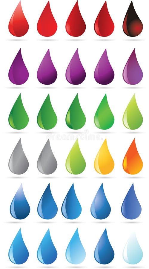 Colorful drops stock vector. Illustration of sign, water - 37666643