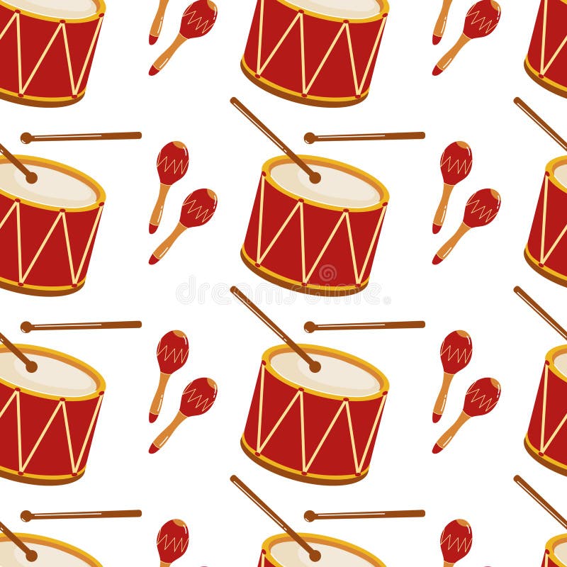 Colorful Drum and Percussion Pattern Designed for Music Lovers and ...