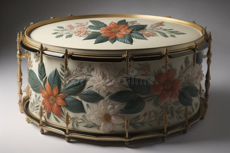 Colorful Drum Set with Paint Splattered on it. Generative AI Stock ...