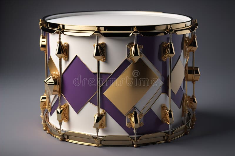 Colorful Drum Set with Paint Splattered on it. Generative AI Stock ...