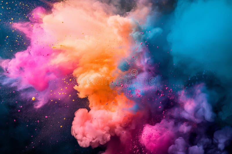 Colorful Dust Explosion Background Stock Photo - Image of dust ...