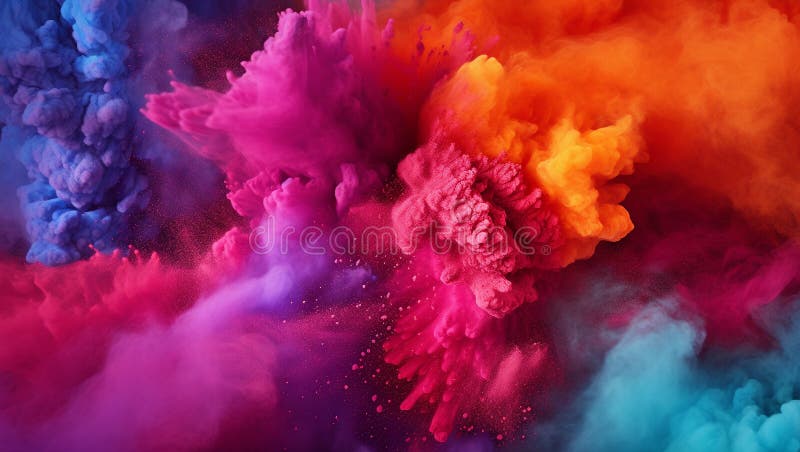 Colorful Dust. an Explosion of Particles of Bright Colors Stock Image ...