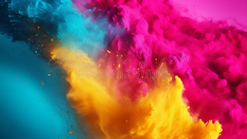 Colorful Dust. an Explosion of Particles of Bright Colors Stock Photo ...