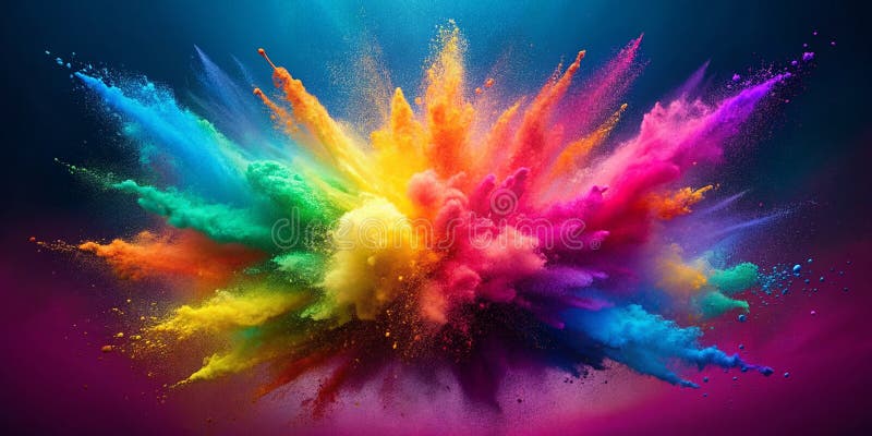 Colorful Dust an Explosion of Particles of Bright Colors Colored ...