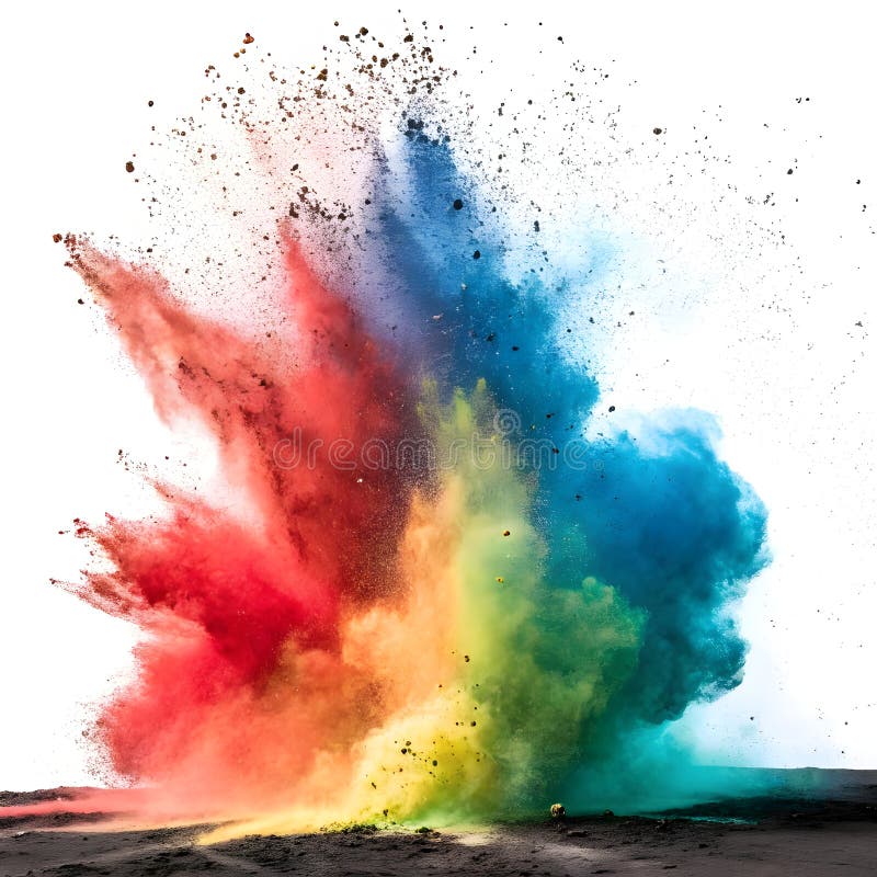 Colorful dust explosion stock illustration. Illustration of paint ...