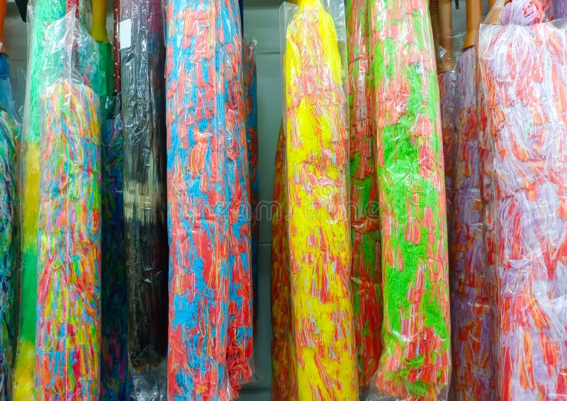 Colorful Duster Duster in Plastic Packaging Stock Photo - Image of ...