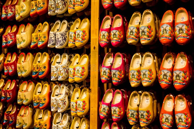 Colorful dutch clogs stock photo. Image of pattern, zaanse - 115689120
