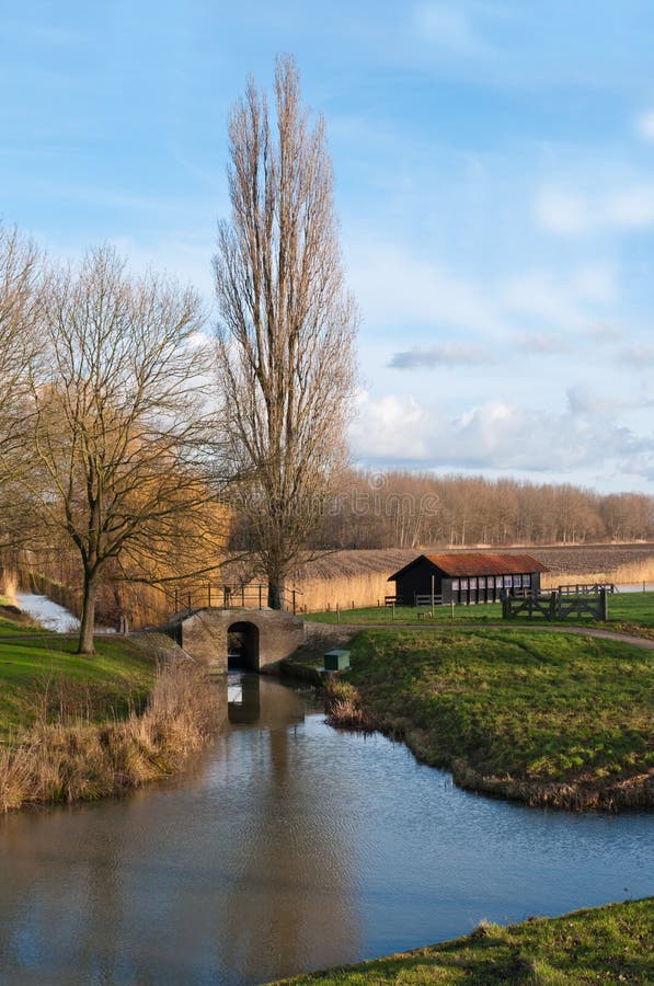 Colorful Dutch Landscape in Autumn Stock Photo - Image of dutch ...