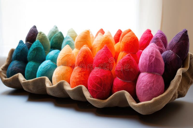 Colorful Dyed Silk Cocoons for Textile Art Stock Image - Image of ...