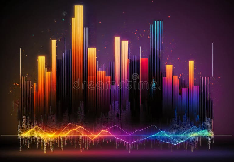 Colorful Dynamic Business or Technology Graph Stock Photo - Image of ...