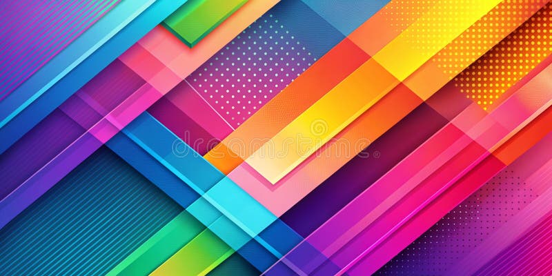 Colorful Dynamic Geometric Shapes on Diagonal Gradient Background Abstract Dynamic Colorful ...