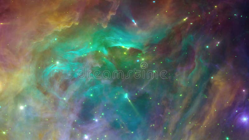Colorful and Dynamic Nebula, Seamless Loop Stock Video - Video of ...