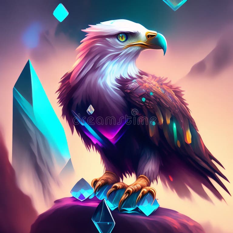 Colorful eagle stock illustration. Illustration of intelligence - 279169665