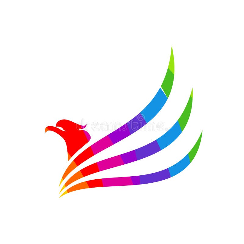 Colorful Eagle Logo Template Design Vector, Creative Eagle Logo Concept ...