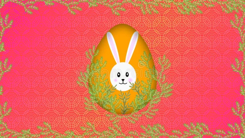 Colorful Easter Animation with Pattern and Waving Plants Stock Video ...