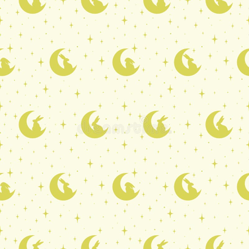 Colorful Easter Bunnies Seamless Vector Pattern. Beige Simple ...