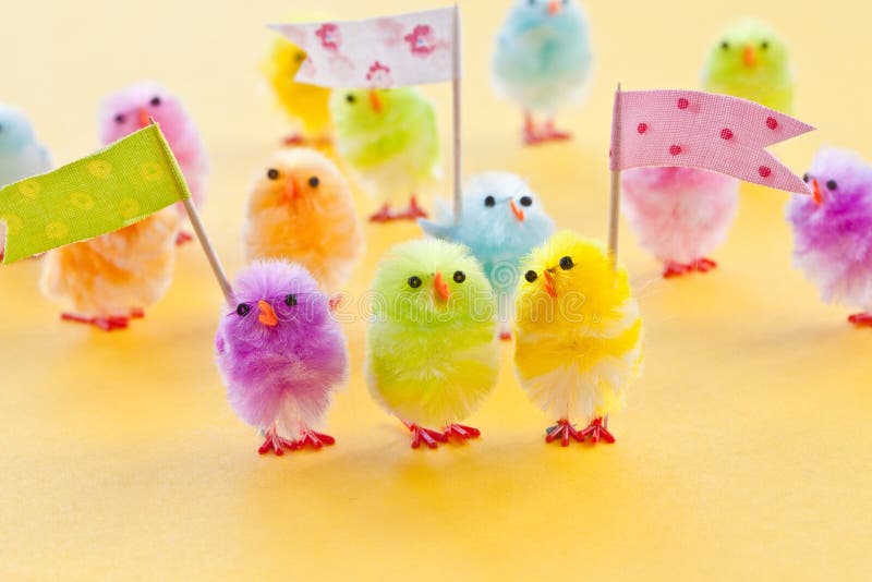Colorful easter chicks stock image. Image of chicklets - 50742391