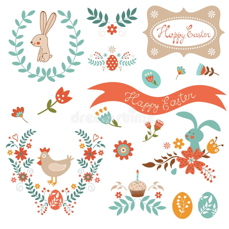 Colorful Easter collection stock vector. Illustration of celebration ...