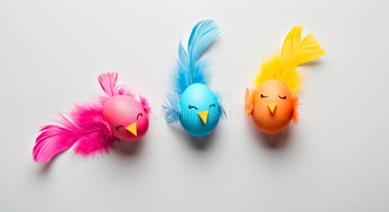 Colorful Easter Egg Birds with Vibrant Feathers and Cheerful ...