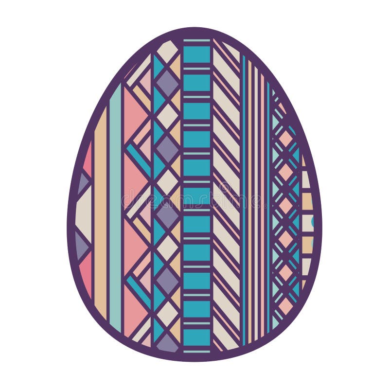 Colorful Easter Egg Design with Figure Geometric Stock Vector ...