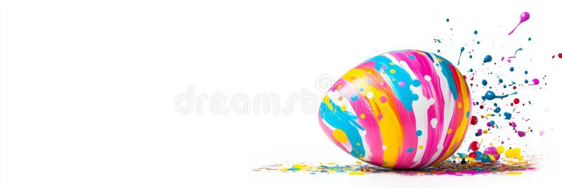 Colorful Easter Egg Explosion a Vibrant Easter Egg Bursting with ...
