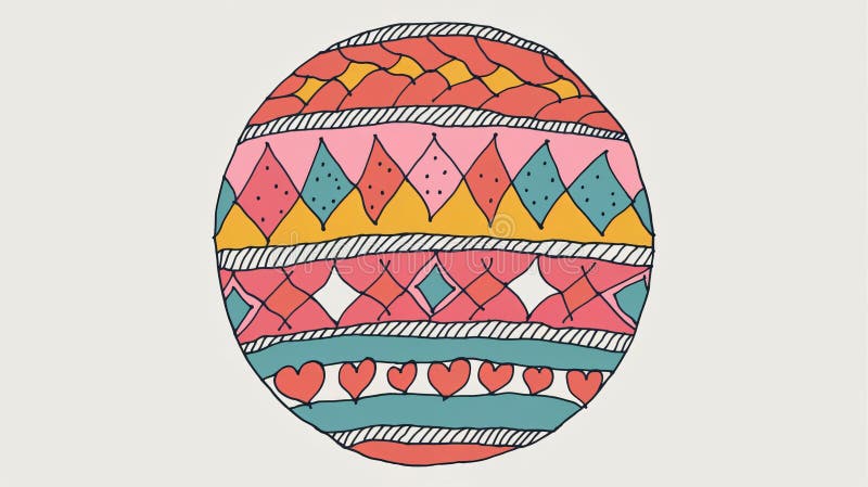 Colorful Easter Egg with Geometric Pattern and Good Resolution Stock ...