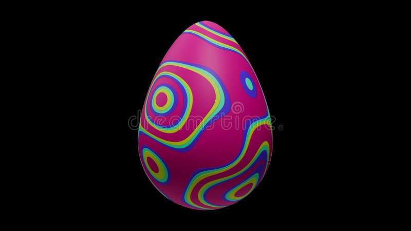 Colorful Easter Egg Rotation on Alpha Background Stock Footage - Video ...