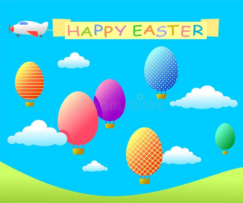 Colorful Easter Egg Style Balloons Stock Vector - Illustration of style ...