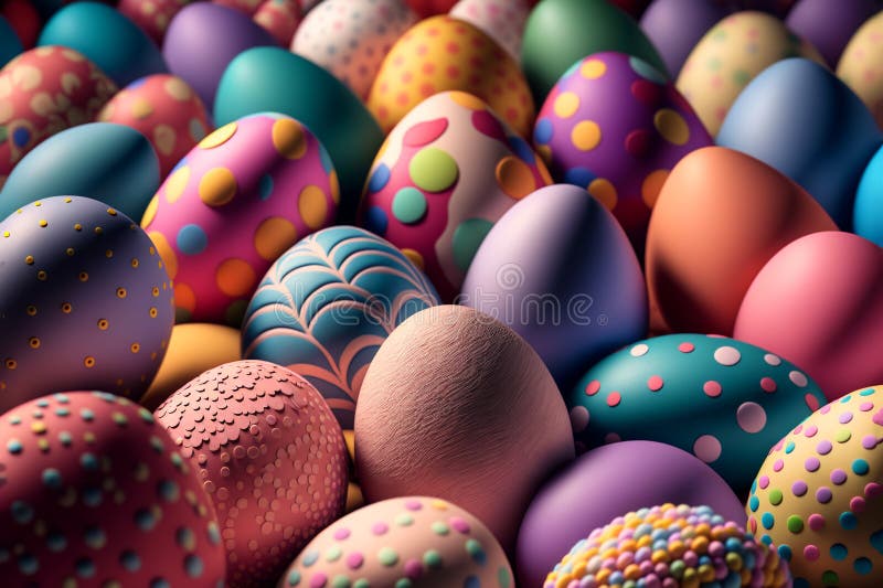 Colorful Easter Eggs Background. Easter Celebration. AI Generation. AI ...