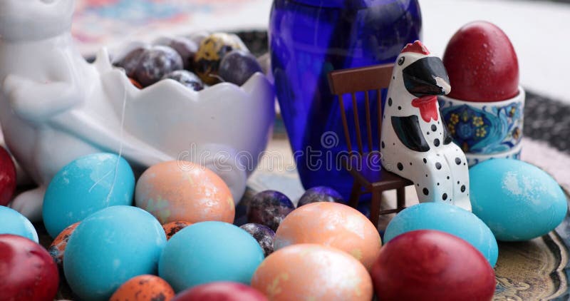 Colorful Easter Eggs with Decorating Activity Featuring Vibrant Styles ...