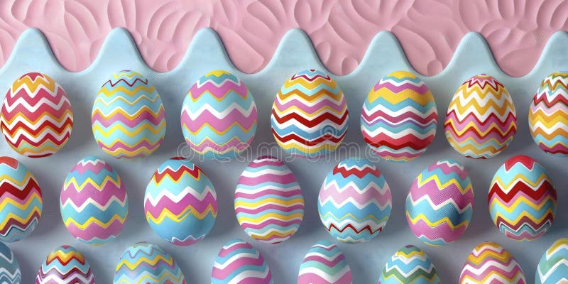 Colorful Easter Eggs Design: a Festive Pastel Delight Stock Illustration - Illustration of ...