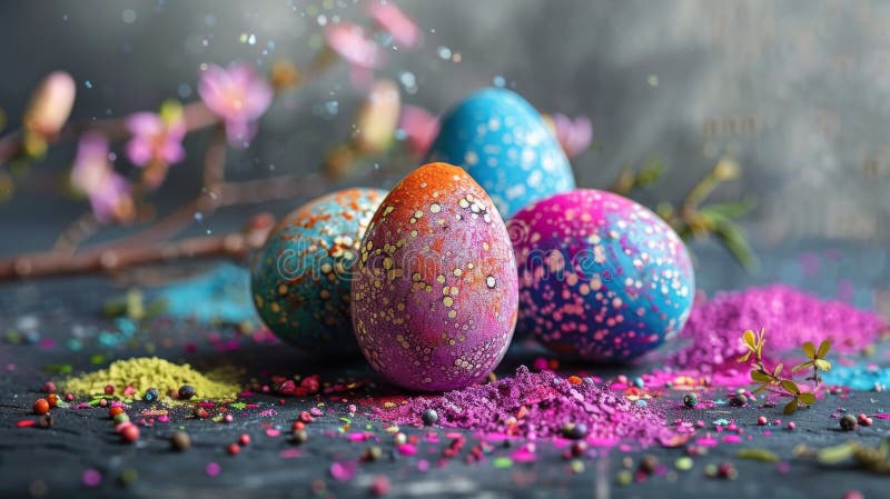 Colorful Easter Eggs stock photo. Image of artistic - 309603322