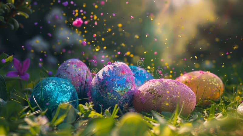 Colorful Easter Eggs stock image. Image of happy, vibrant - 309603353