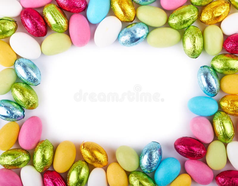 Colorful Easter Eggs frame stock image. Image of group - 29490915