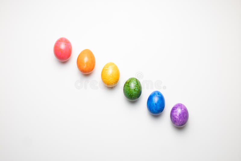 Colorful Easter Eggs Line White Background Lgbt Stock Photos - Free ...