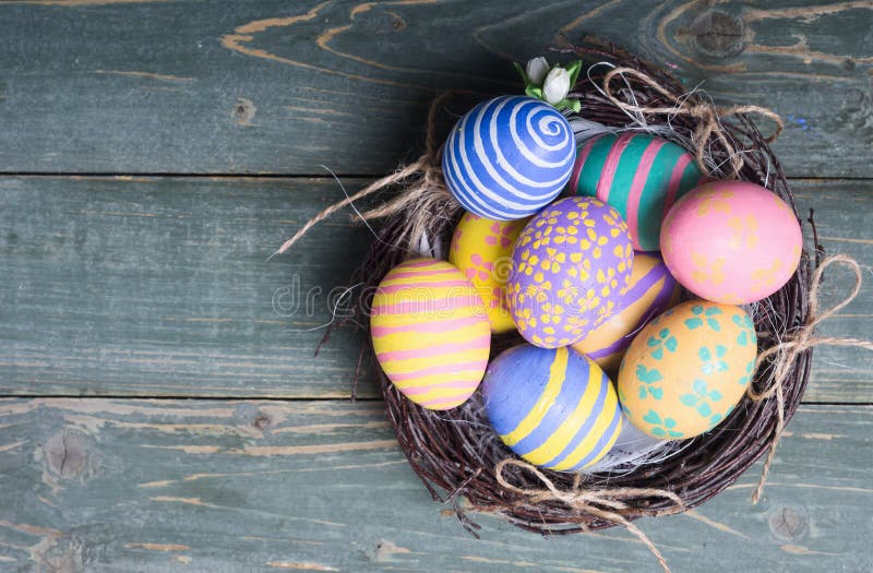 Colorful easter eggs stock photo. Image of gift, ornate - 85653502