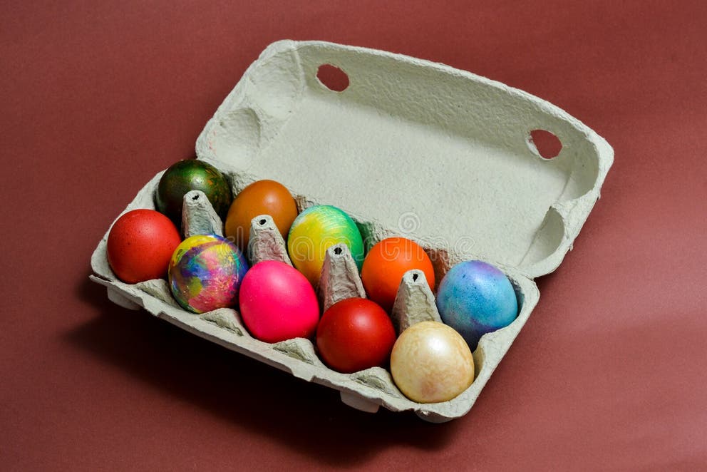 Colorful Easter Eggs in a Pack Stock Photo - Image of collection ...