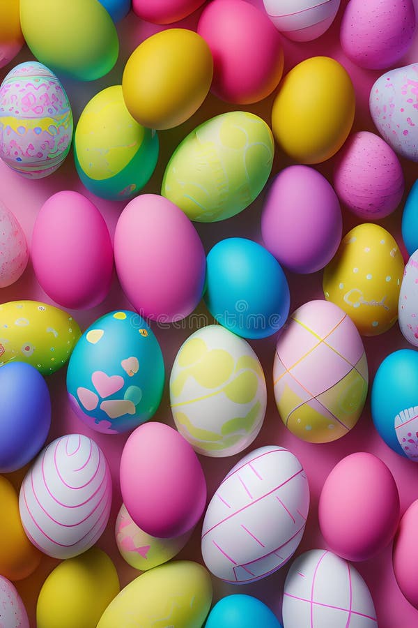 Colorful Easter Eggs Party Celebrations Background Stock Illustration ...