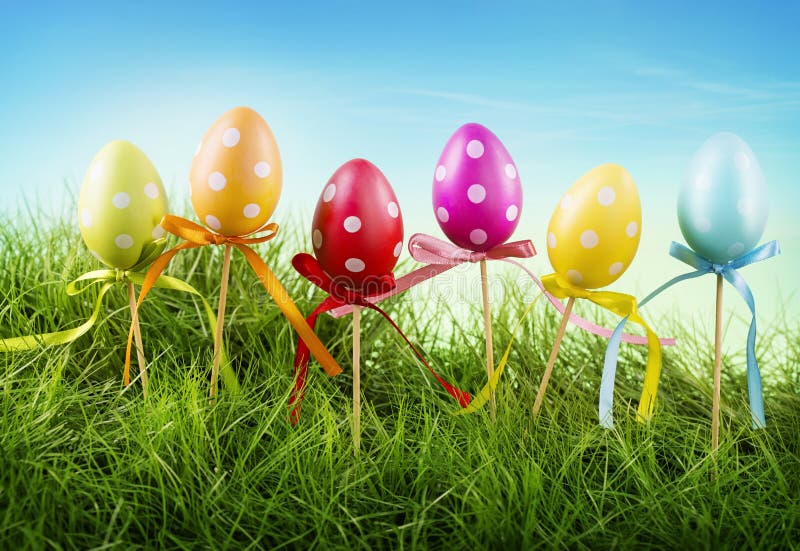 Colorful easter eggs stock photo. Image of pink, isolated - 22645556