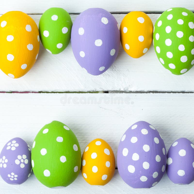 Colorful Easter Eggs, with Space for Text Stock Photo - Image of paint ...