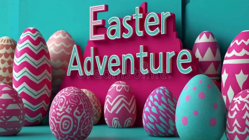 Easter Adventure Features Colorful Eggs and Bold Letters in a Playful ...