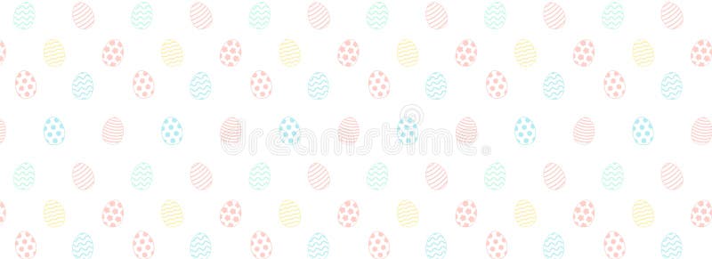 Easter Seamless Pattern. Eggs with Patterns Like Stripes Stock Vector ...