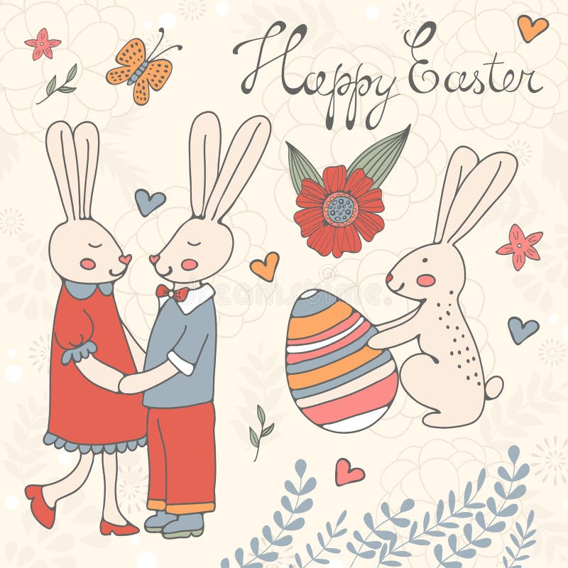 Colorful Easter Related Elements Collection Stock Vector - Illustration ...