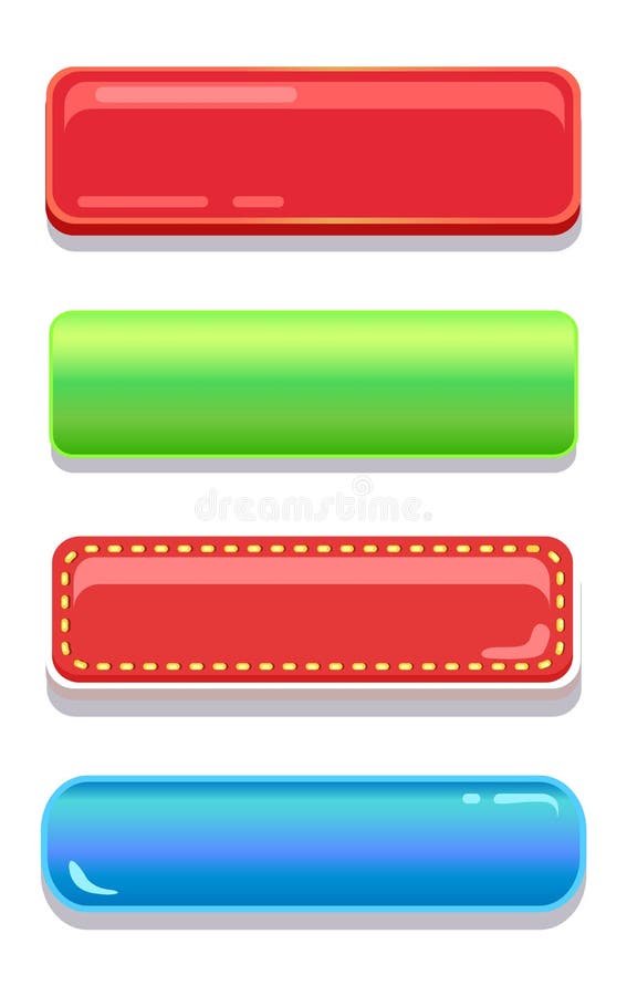 Colorful Editable Navigation Buttons Vector Set Stock Vector ...